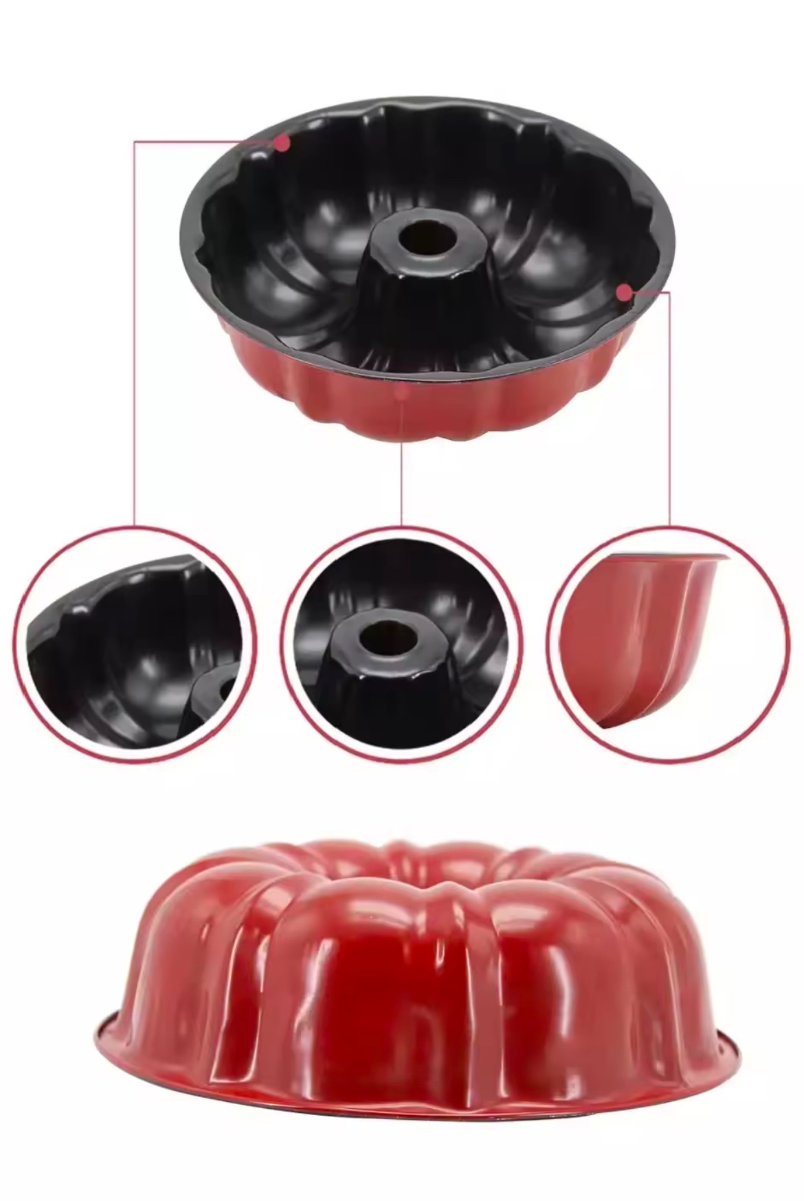 12-Cup Nonstick Carbon Steel Bundt Cake Baking Pan - thephyllisannbrand.com